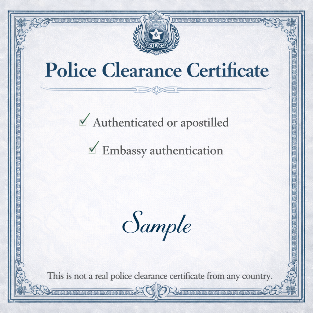 Police Clearance Certificates – Civil Documents
